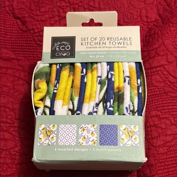 Ciroa | Kitchen | Ciroa Yellow And Blue Kitchen Reusable Kitchen Towels ...